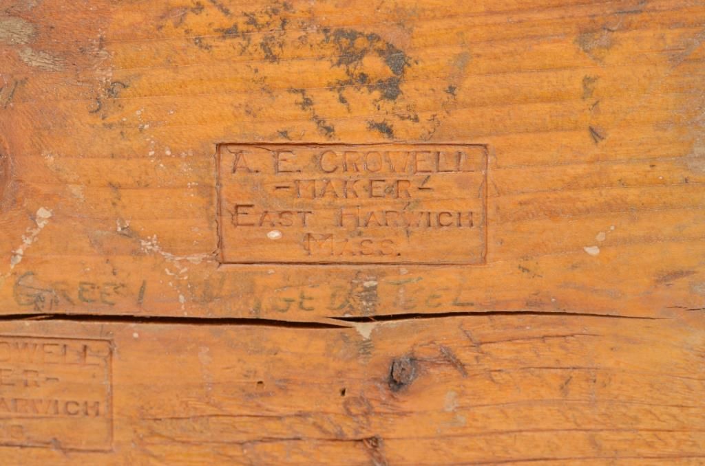 Finely carved classic duck decoy marked “A.E. Crowell maker East ...