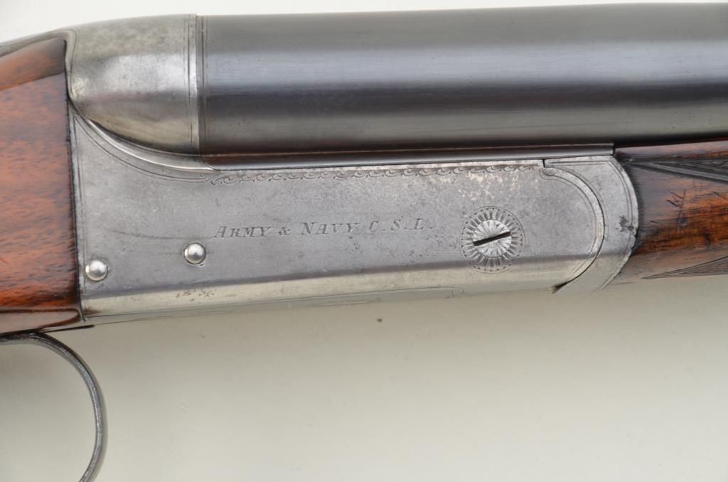 English double rifle marked Army and Navy C. S. L. London, 450/400-60 ...