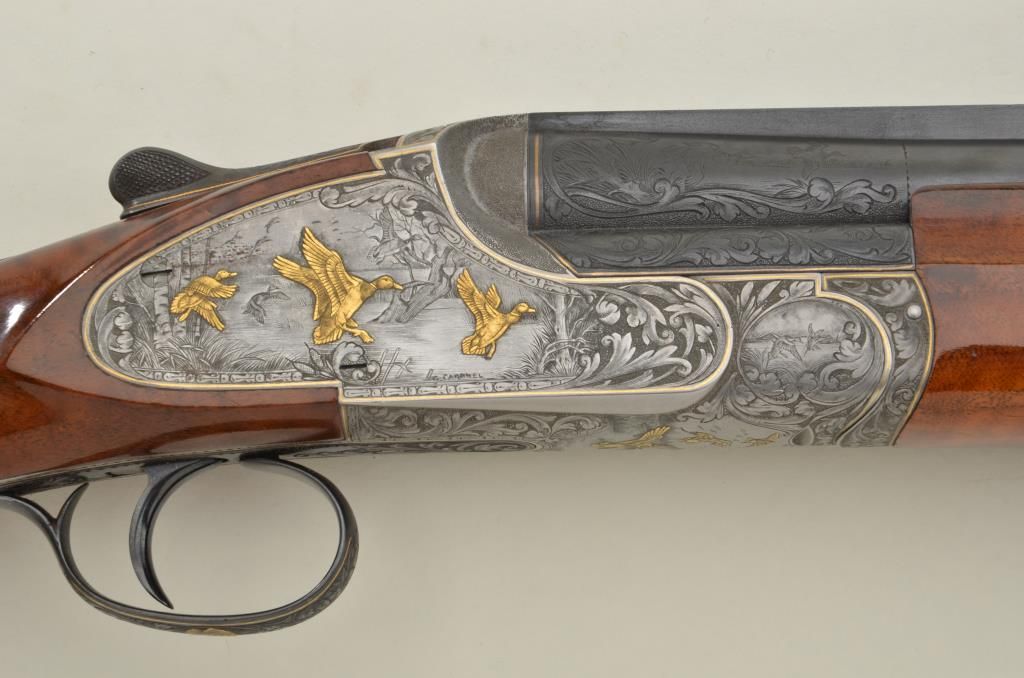 Perazzi model TM 1-SCO custom upgraded, high art engraved and gold ...