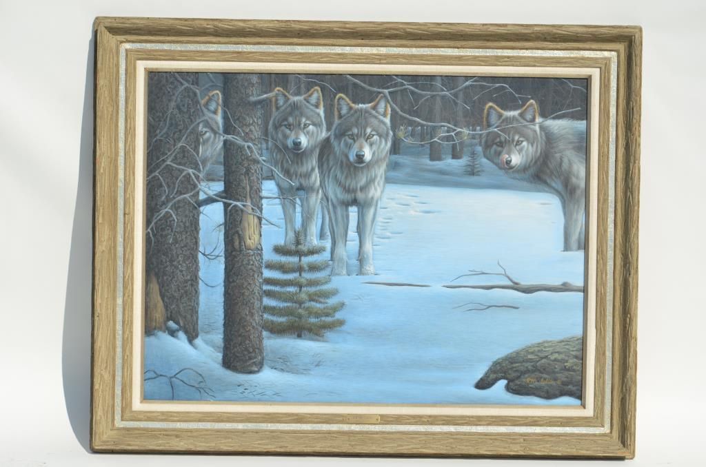 Framed original artwork by R. M. Salter, signed in lower right corner ...