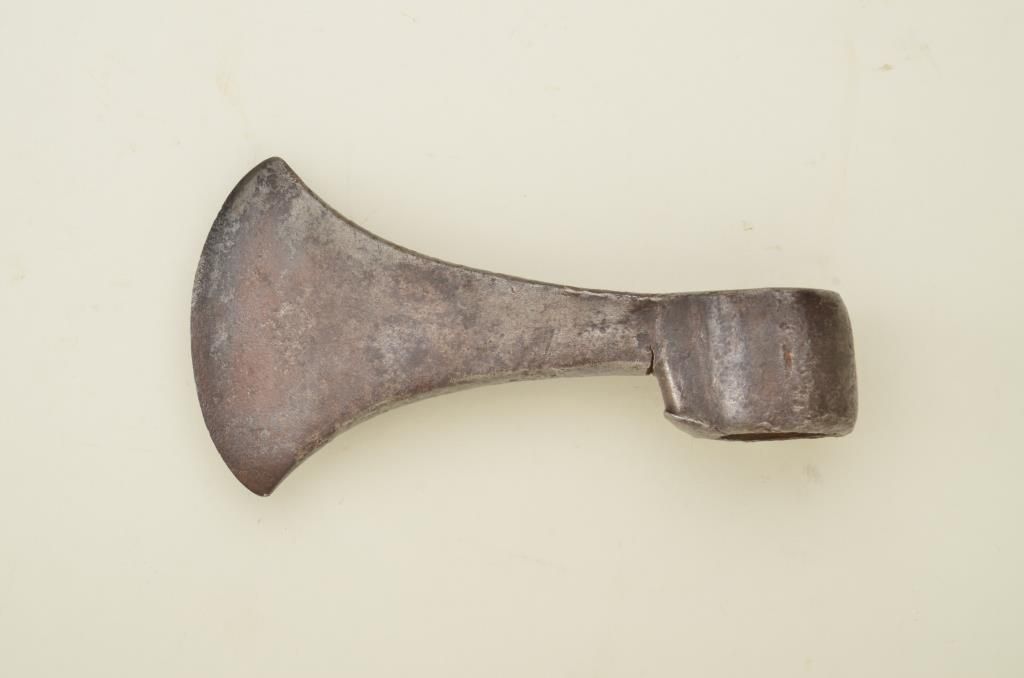 18th century forged steel tomahawk head in French style measuring ...