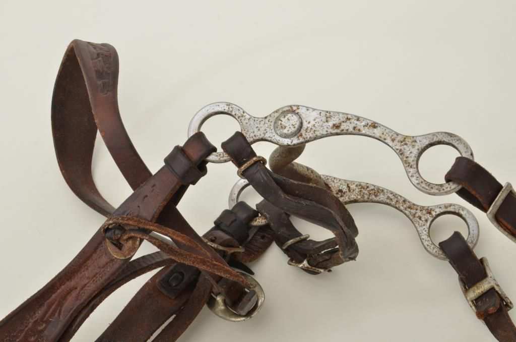Western bit marked patent pending nickel plated with leather headstall ...