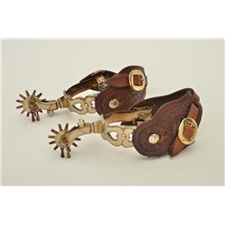 Finest quality Mexican spurs showing double heart design with silver ...