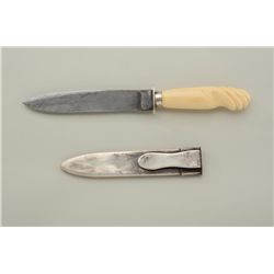 A nicely accomplished copy of a Michael Price knife and metal sheath ...