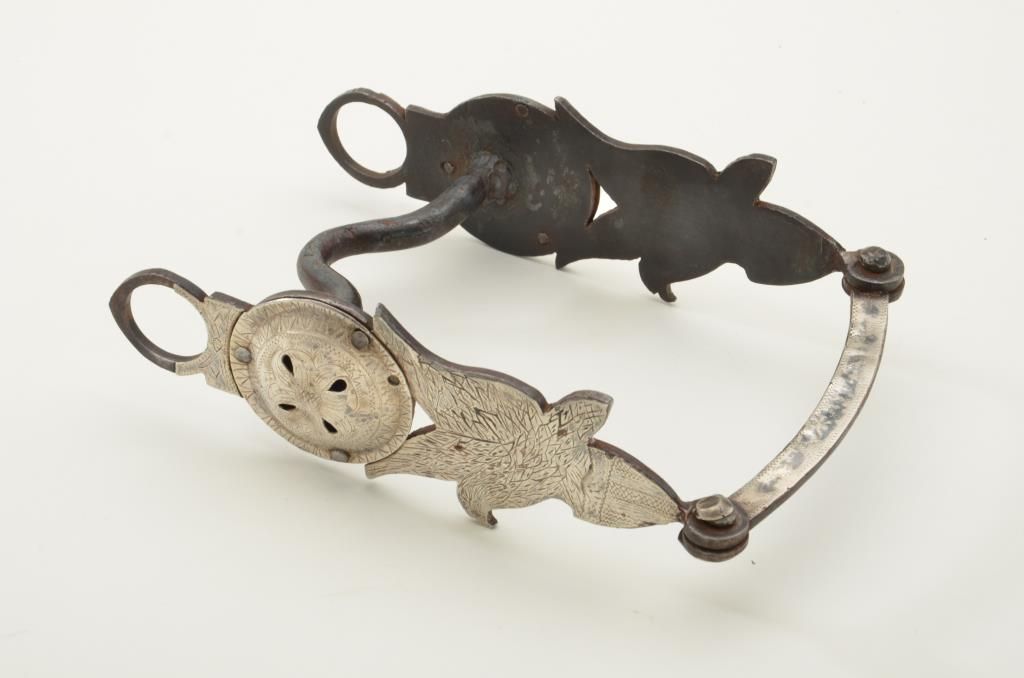 Granny Martin engraved silver overlay horse bit, maker marked, in ...