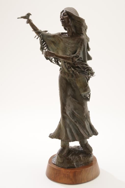 Original bronze signed Tracy Beeler Brinkman portraying an Indian ...