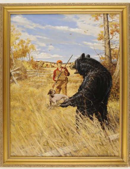 Original oil painting on artist board signed lower right Ken Laager ...