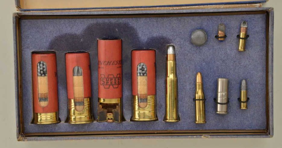 Winchester dummy cartridge sample set for salesman or display ...