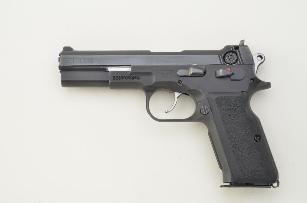 Bren Ten DA semi-auto pistol, 10mm cal., 5” barrel, mat black finish ...