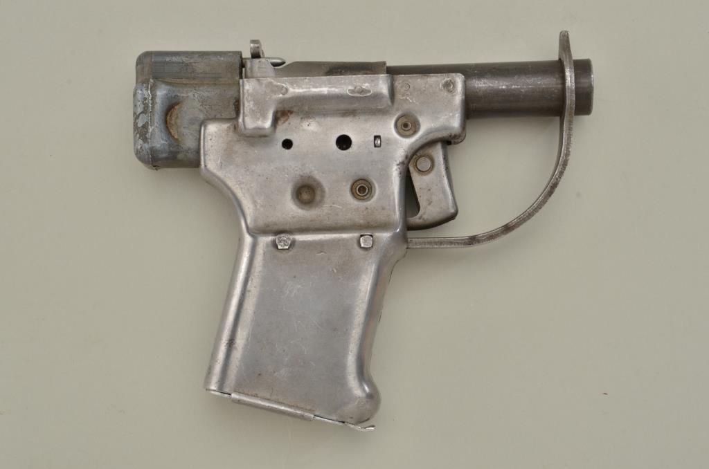 Liberator single shot WW II pistol, .45 cal., 4” barrel, stamped metal ...