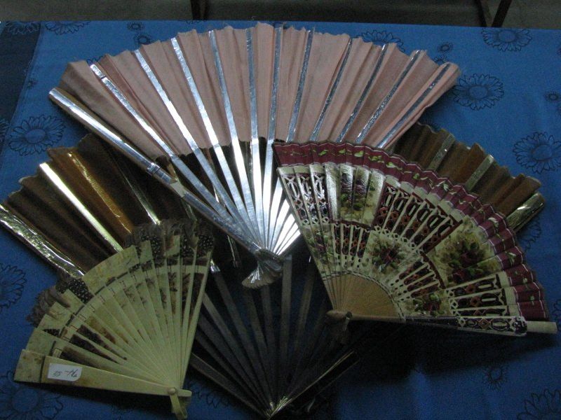 Four folding Fans (Movie Props from Berkley Films)