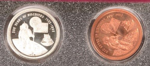 500 Years of Discovery Christopher Columbus 2 Coin Set