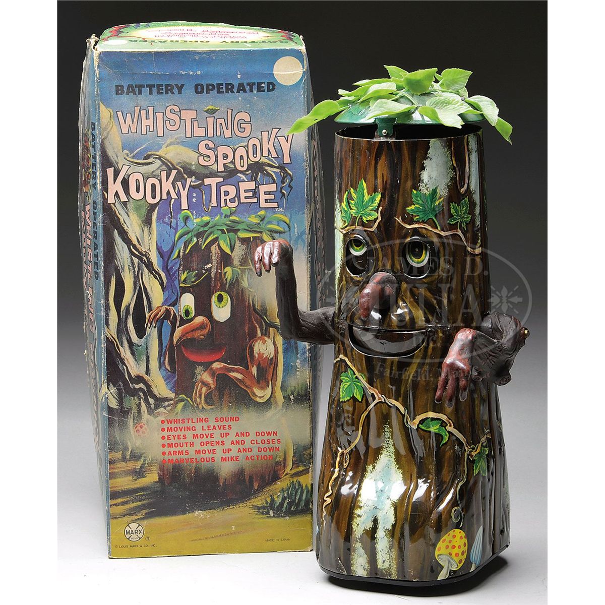 MARX SPOOKY KOOKY TREE IN ORIGINAL BOX.