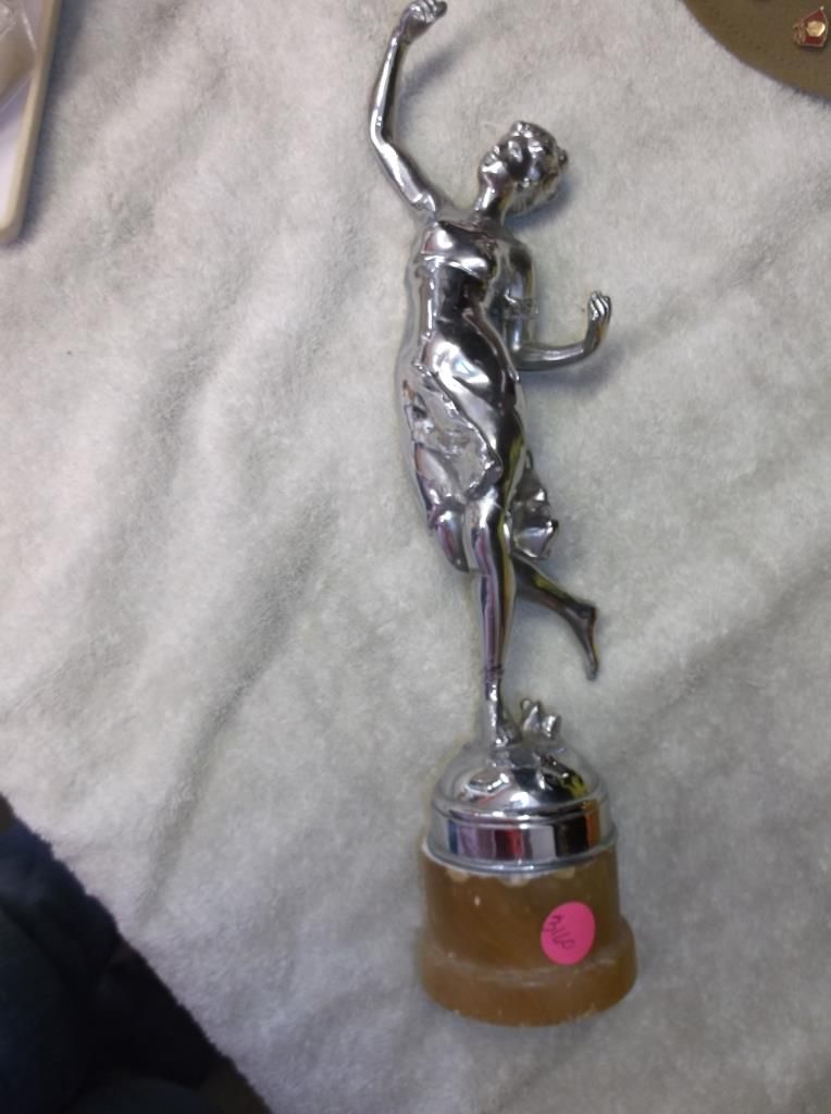 Vintage Chrome Lady on onyx