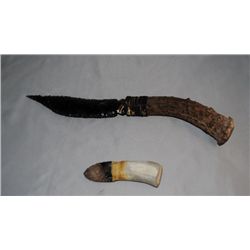 NATIVE AMERICAN INDIAN BONE HANDLE KNIVES
