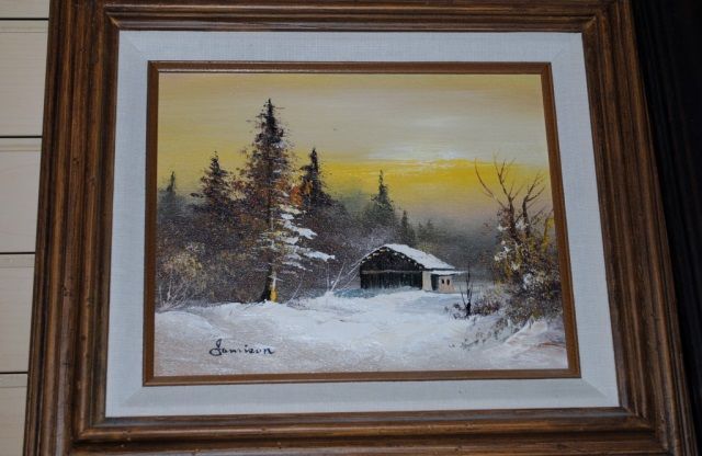 VINTAGE 2 FRAMED ART PAINTINGS ONE IS W GOTHE