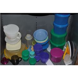LARGE LOT OF TUPPERWARE, VARIOUS SIZES AND SHAPES