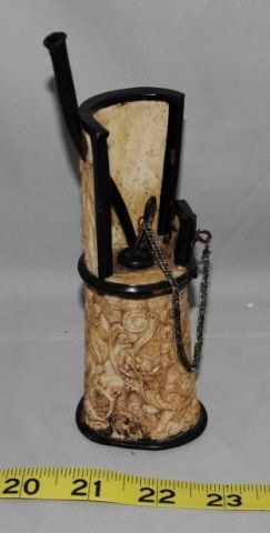 ANTIQUE IVORY OR BONE OPIUM PIPE