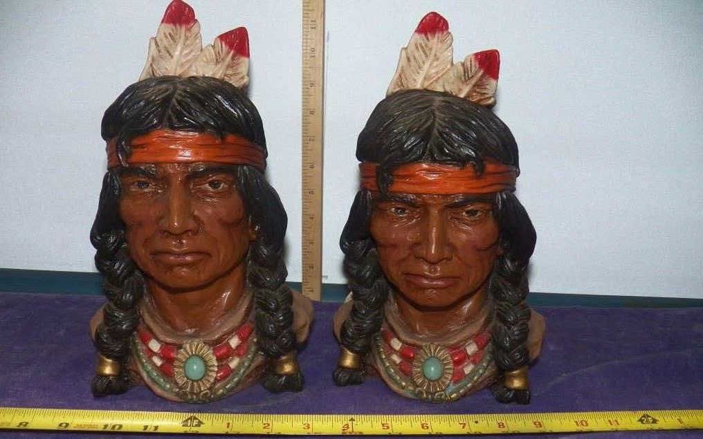 Indian Head Bookends