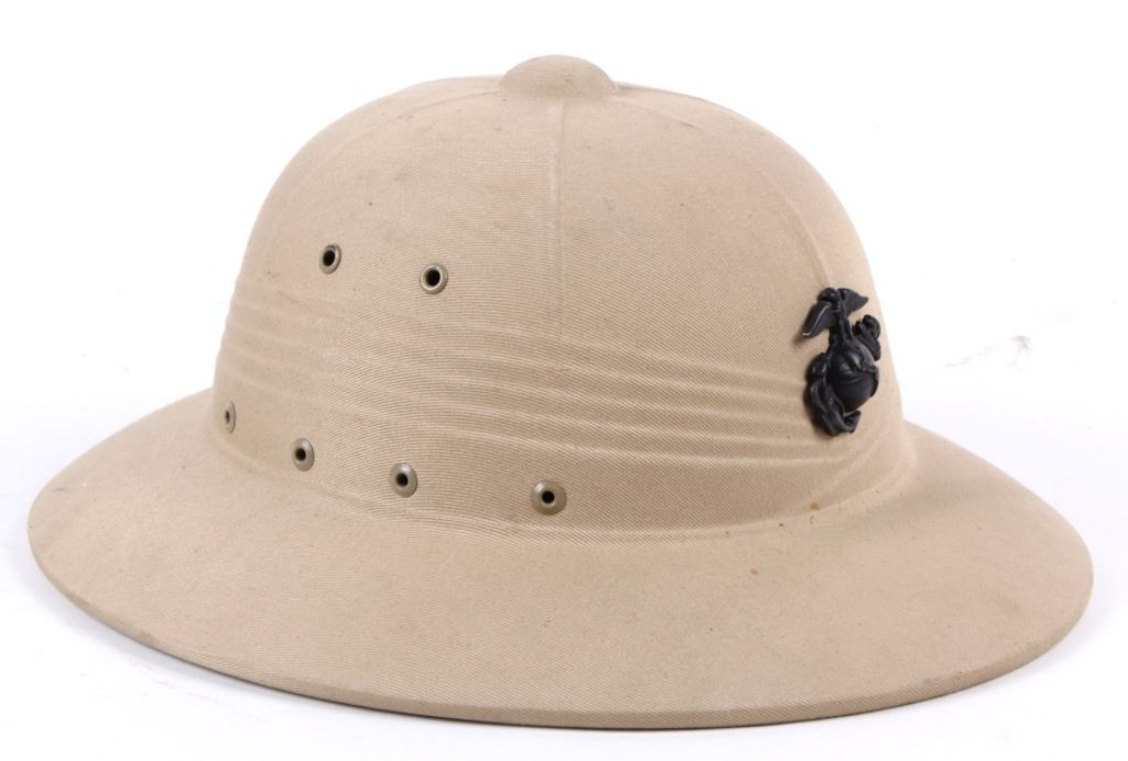 WWII U.S. Marine Corp Tropical Pith Helmet