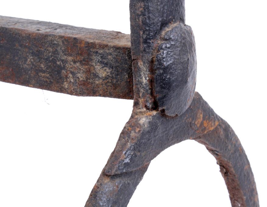 Antique Hand Forged Andirons