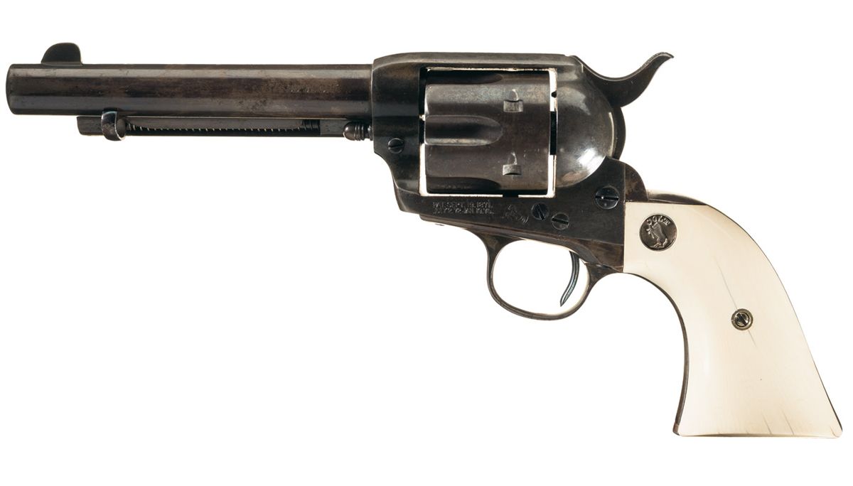 First Generation Colt Single Action Army Revolver with Ivory Grips