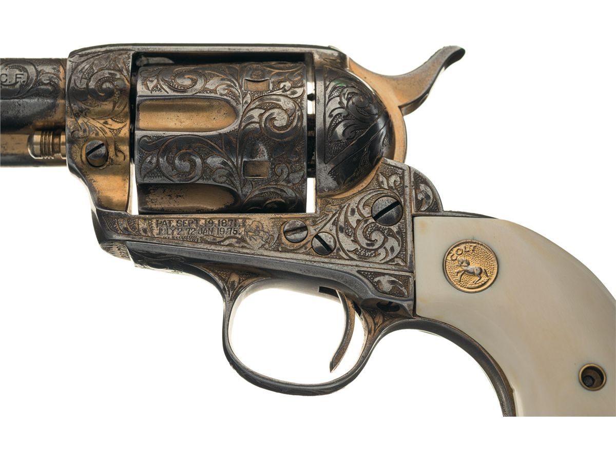 Attractive Engraved and Gold Finished Colt First Generation Single ...