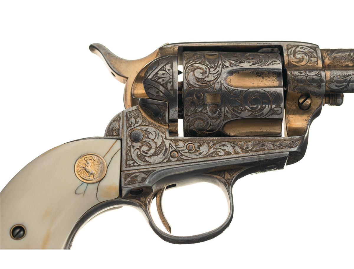 Attractive Engraved and Gold Finished Colt First Generation Single ...