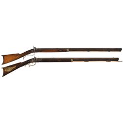 Collector's Lot of Two Half Stock Percussion Rifles -A) J. Henry & Son ...