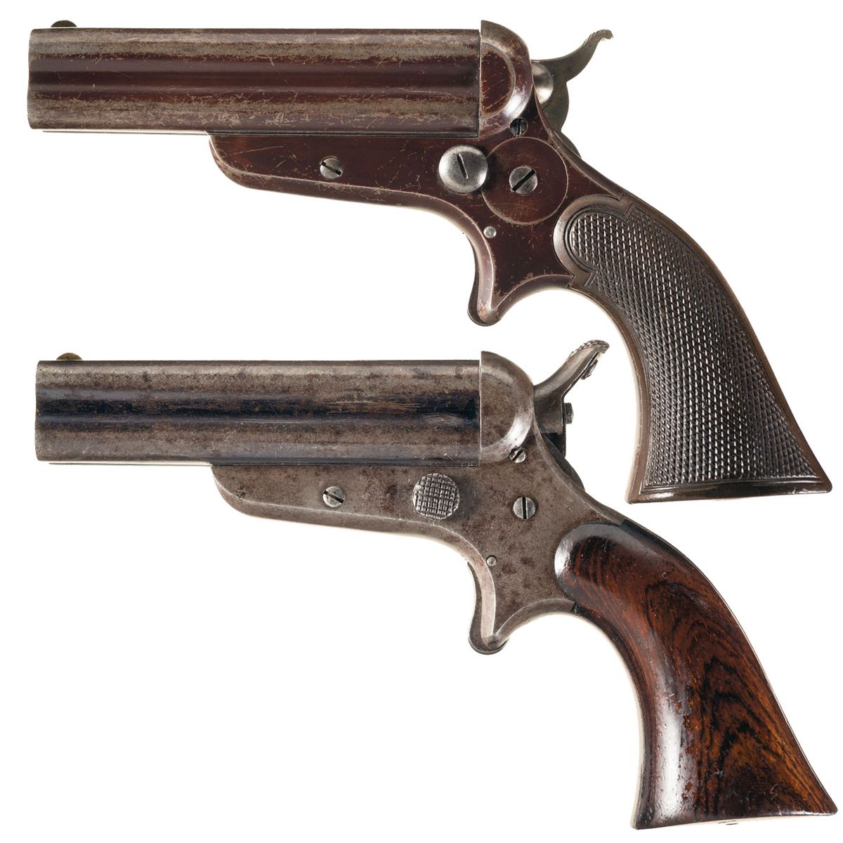 Collector's Lot of Two Sharps & Hankins Four Barrel Pepperbox Pistols ...