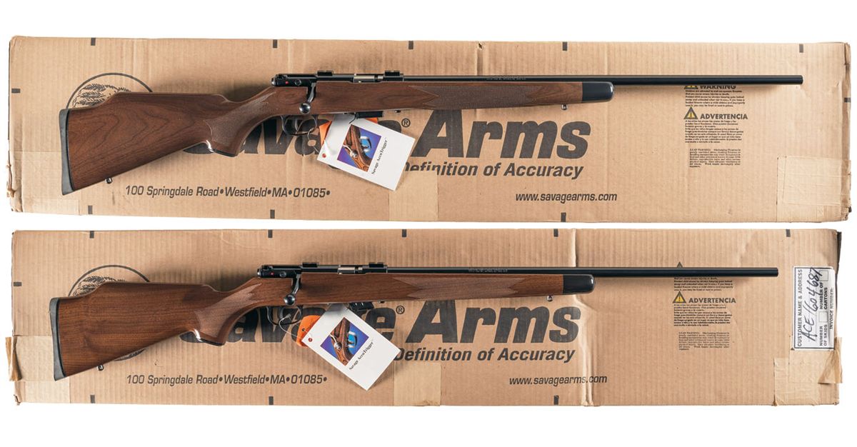 Two Boxed Savage Bolt Action Rifles -A) Savage Model 93 R17 Classic ...