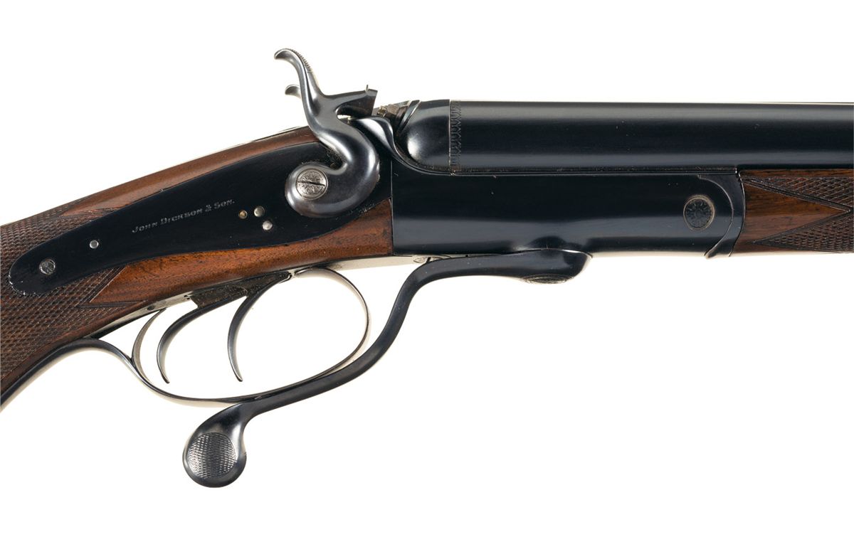 John Dickson & Son Double Barrel 450 Express Hammer Rifle