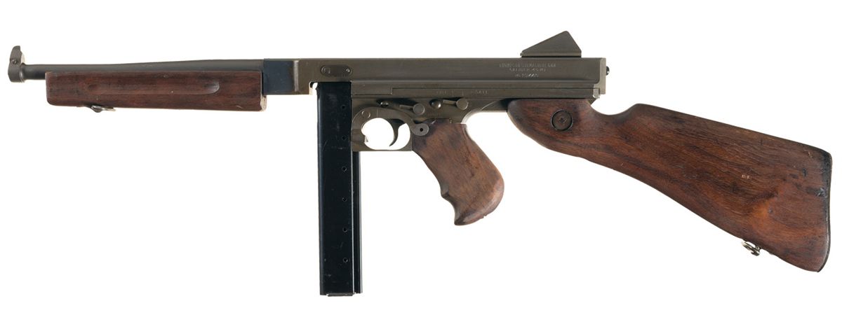 World War II Auto-Ordnance M1 Thompson Class III/NFA DEWAT Submachine Gun