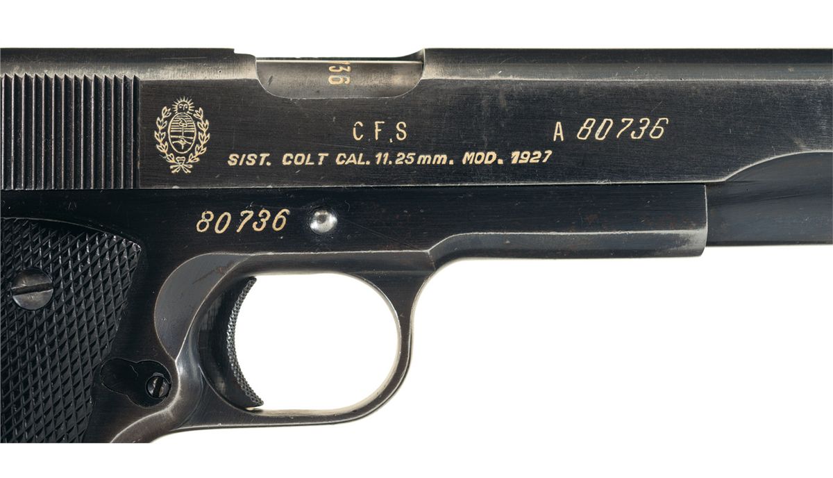 Documented Argentine Sistema Colt Model 1927 Semi-Automatic Pistol as ...