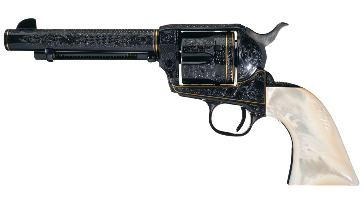 Robert Burt Signed, Engraved and Gold Inlaid Colt Single Action Army ...