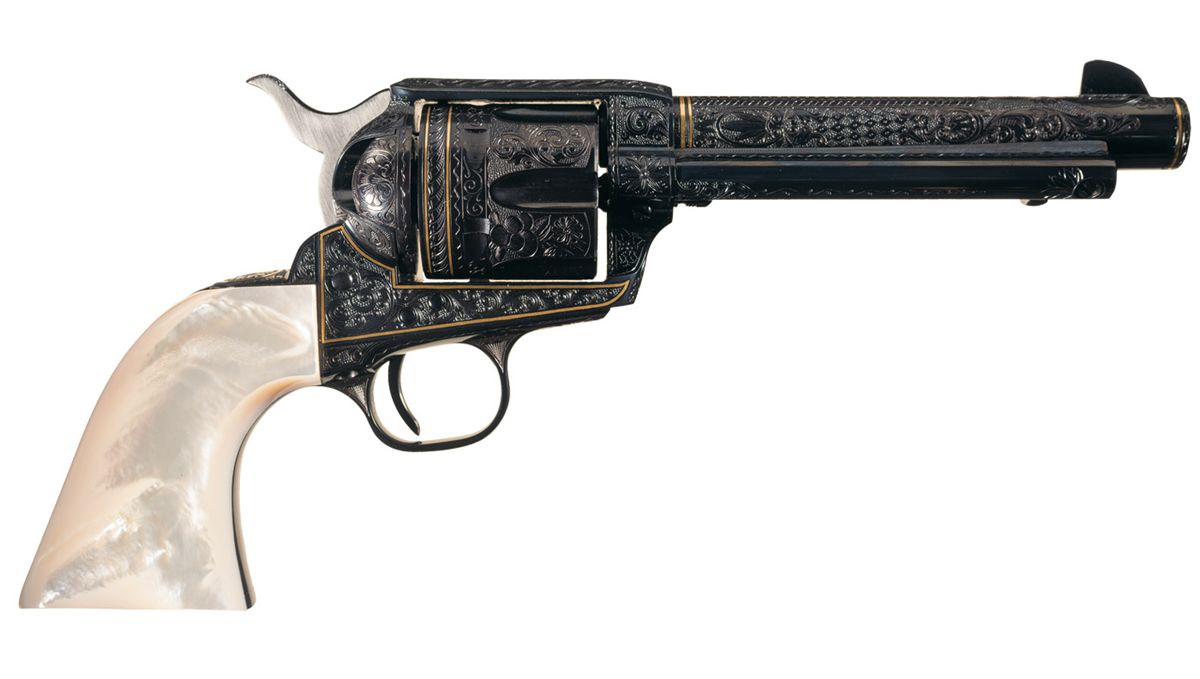 Robert Burt Signed, Engraved and Gold Inlaid Colt Single Action Army ...