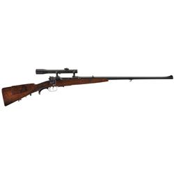 Engraved Bernhard Merkel Mauser Model 98 Bolt Action Rifle with Scope