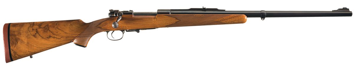Engraved and Gold Inlaid J. La Bantchni Bolt Action 458 Magnum Rifle