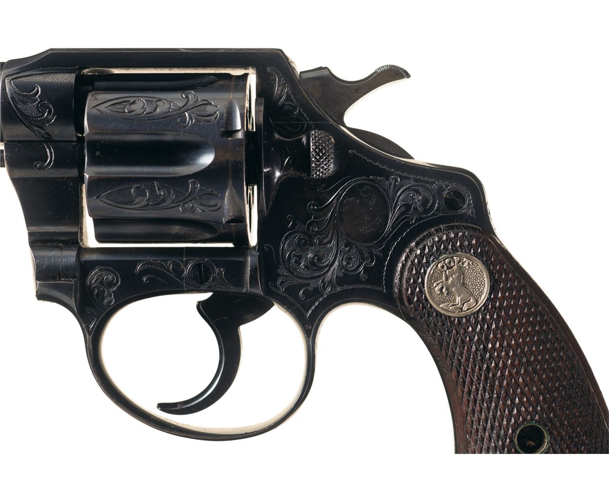 Scarce Documented Factory Engraved Colt Police Positive Double Action ...