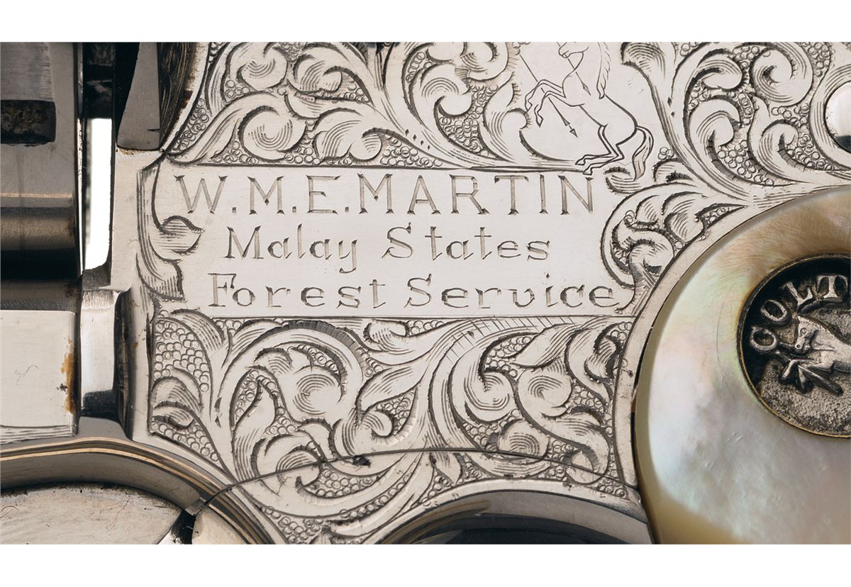 Magnificent Colt Cased and Factory Engraved New Service Model Revolver ...