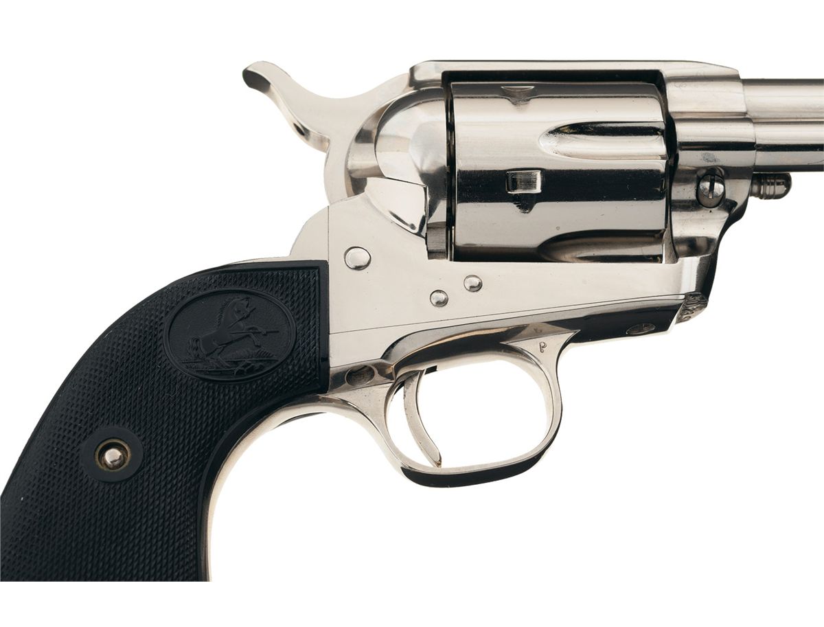 Exceptional Early Nickel Plated Colt Second Generation Single Action ...