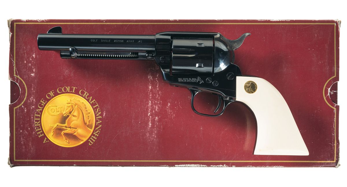 Rare Full Blue Colt Third Generation Single Action Army Revolver with ...