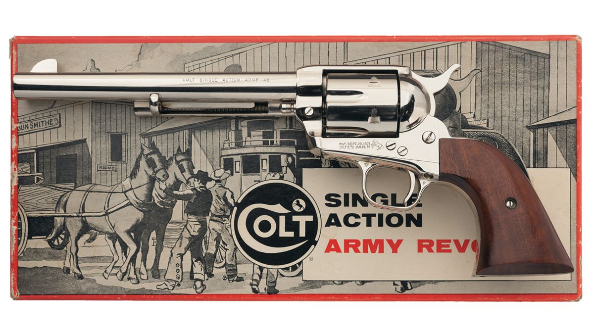 Excellent Nickel Plated Colt Second Generation Single Action Army ...