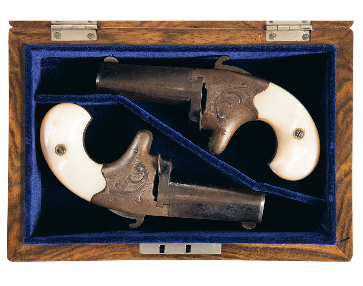 Cased Set of Two Colt Second Model Derringers with Pearl Grips -A) Colt ...