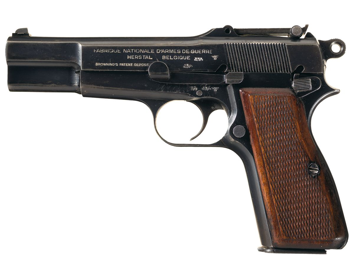 World War II Nazi Occupation Fabrique Nationale Model 1935 Hi-Power ...