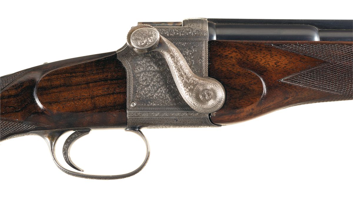 Engraved Daniel Fraser & Company Drop Block Single Shot 400-360 Caliber ...