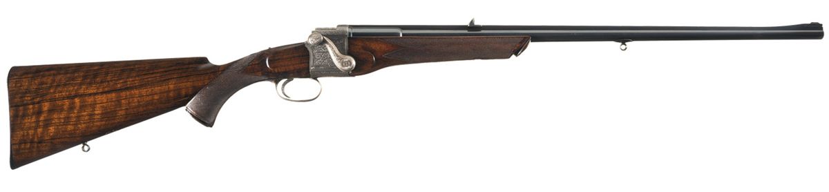 Engraved Daniel Fraser & Company Drop Block Single Shot 400-360 Caliber ...