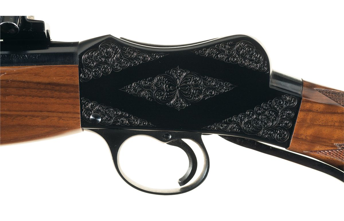 Engraved Martini Style Single Shot Rifle with Unertl Scope