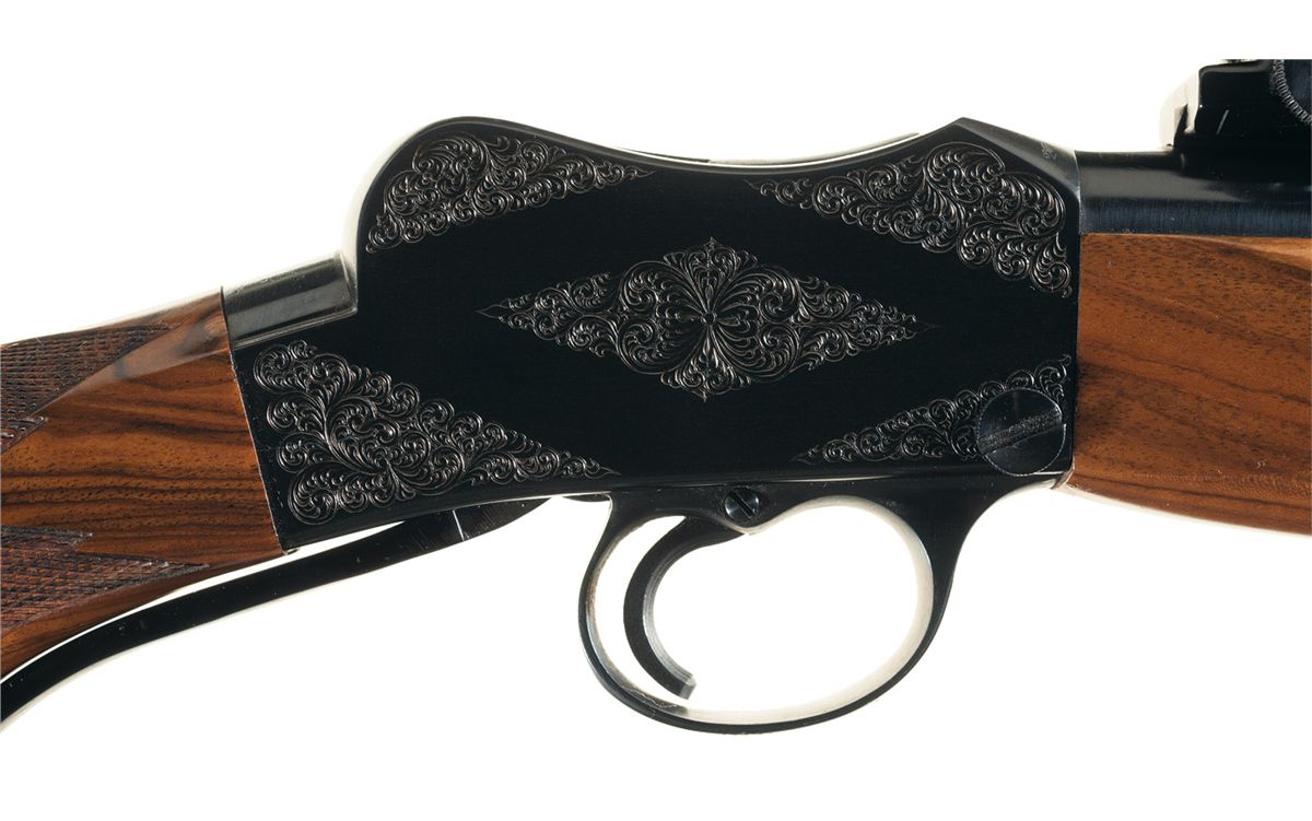 Engraved Martini Style Single Shot Rifle with Unertl Scope