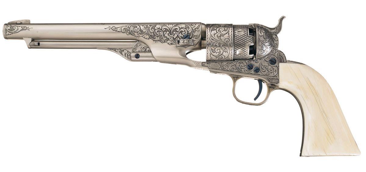 Ben Lane Jr. Master Engraved Colt Model 1860 Army Percussion Revolver ...